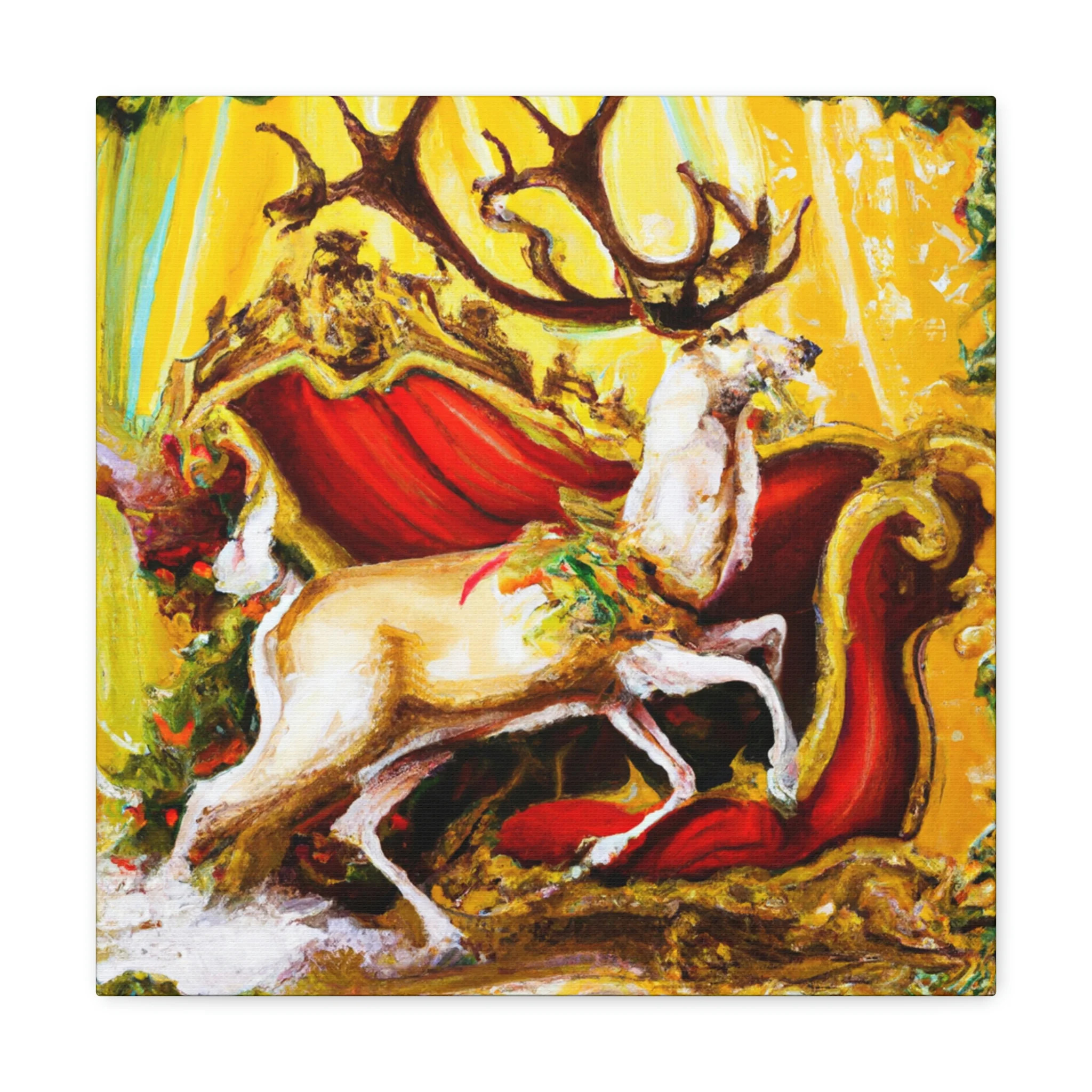 Reindeer in Rococo - Canvas - Walmart.com