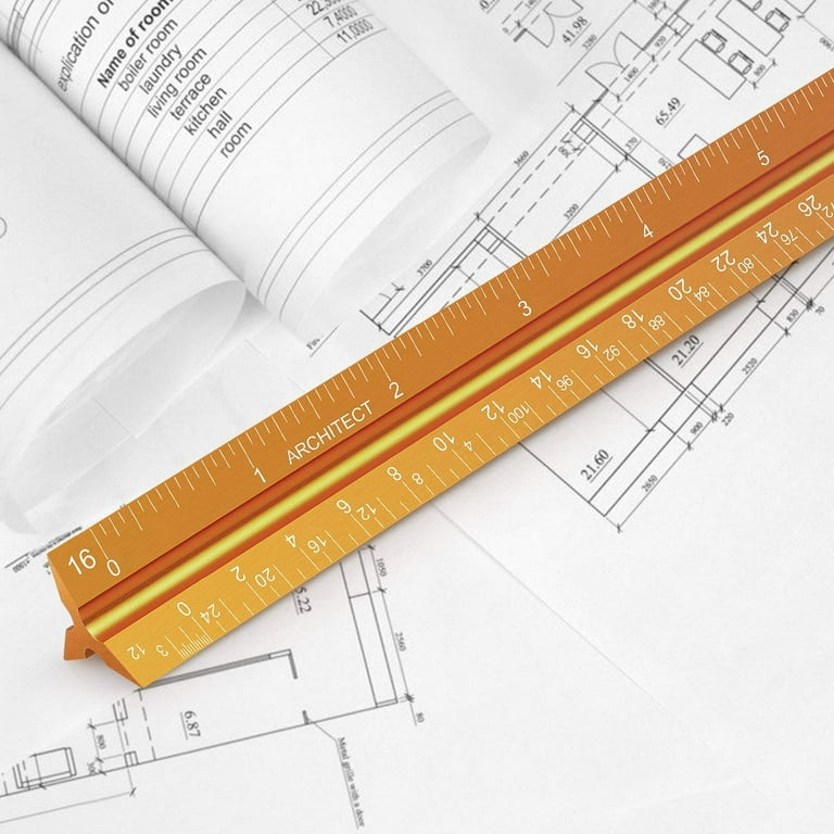 Architectural Scale Ruler Gukasxi 12″ , Aluminum Architect Scale ...