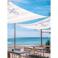 Blue Anchor Sun Shade Sail 6.5'X10' Costal Pink White Blue Stripes ...