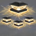 8/12 Pack Solar Column Cap Lights, Warm/Cool White, 2 Brightness Modes ...