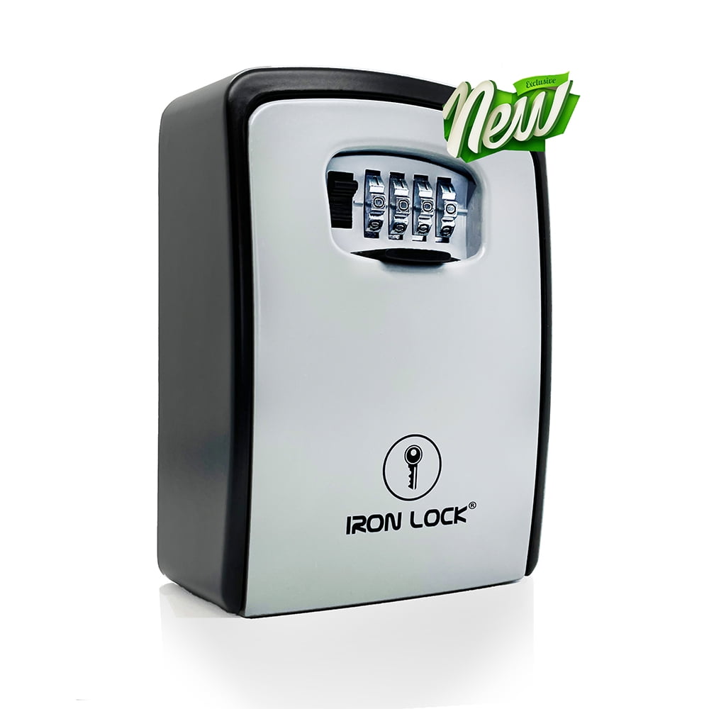 Iron Lock® XXL Key Lock Box Waterproof Wall-Mounted with Resettable ...