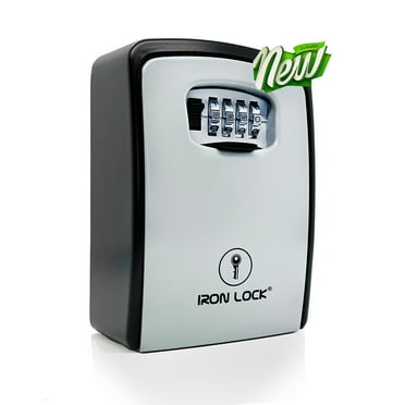 Iron Lock® Medium Wall-Mounted Key Lock Box - 4-Digit Combination Code ...