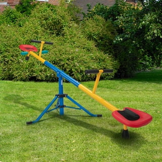 Outdoor Red and Blue Metal Rotating Seesaw - Walmart.com