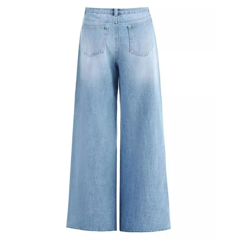 USNSM Women's Baggy Jeans Pants Y2K Straight Wide Leg Pants USNSM Women's Baggy Jeans Pants Y2K Straight Wide Leg Pants