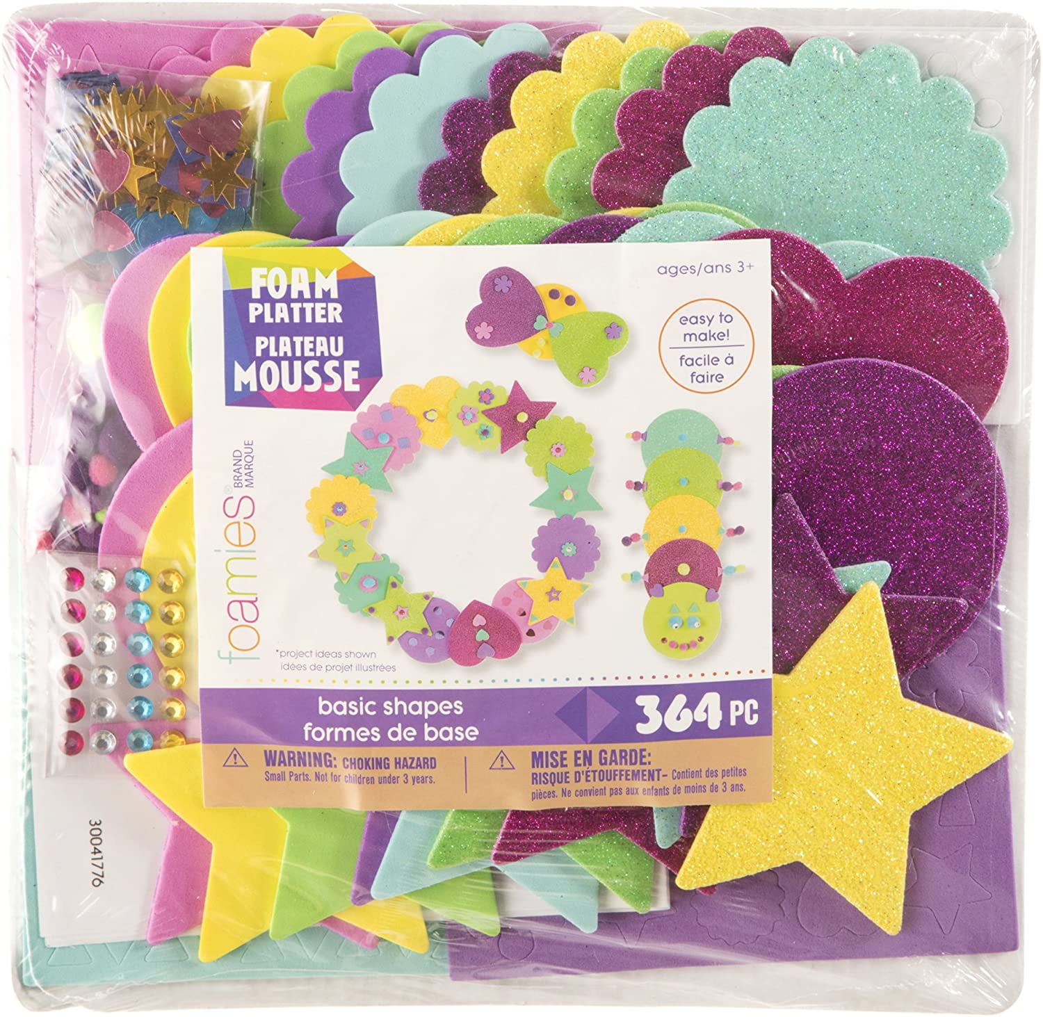 Darice , 364 pieces Foam Party Platter: Magical Basic Shapes ...