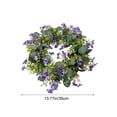 Spring Artificial Imitation Real Fake Flower Ring Eucalyptus Leaf Daisy ...