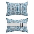 Abstract Ethnic Floral Artwork Outdoor Pillow for Chaise Lounge Chair ...