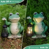 ABWL Solar Powered Big Mouth Frog Garden Statues, Whimsical Lantern ...