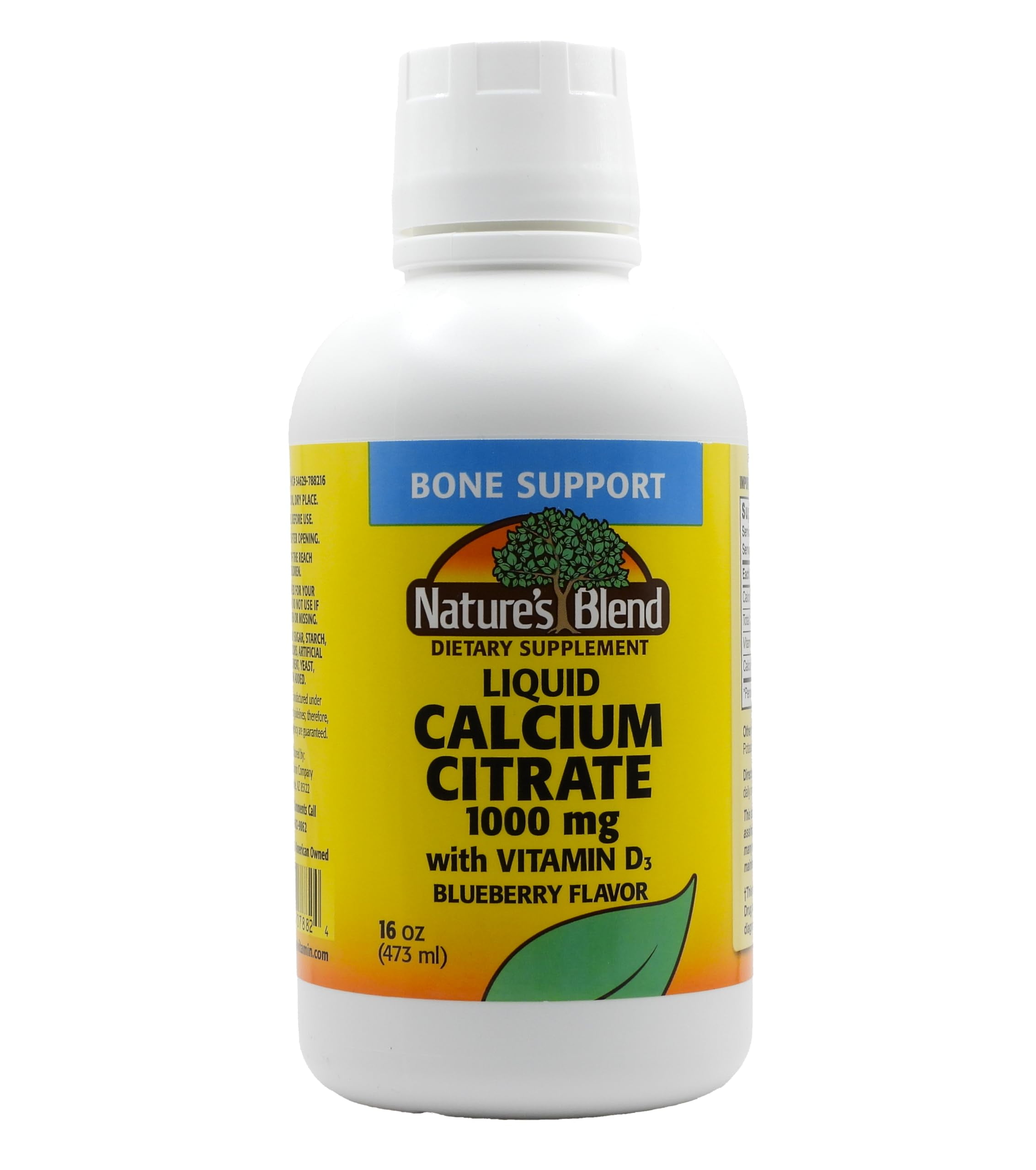 Suplemento de citrato de calcio líquido Nature's Blend de 1000 mg con ...