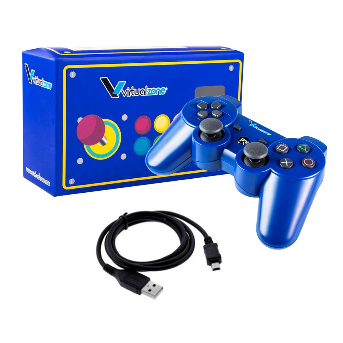 Control Inalámbrico Virtual Zone PS3 Azul Gamepad Inalámbrico PS3 ...