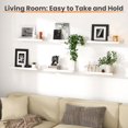 15.7in White Floating Wall Shelves Set of 6 for Home Decor - Walmart.com