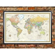 32x50 RMC Classic United States USA Wall Map Framed Edition - Black ...