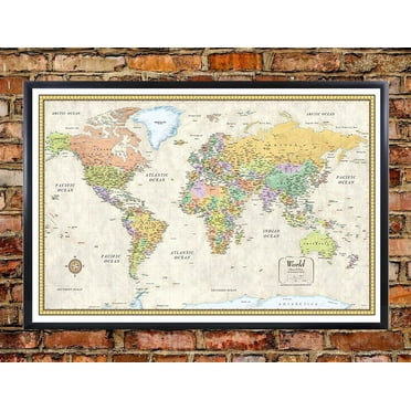 32x50 RMC Classic United States USA Wall Map Framed Edition - Black ...
