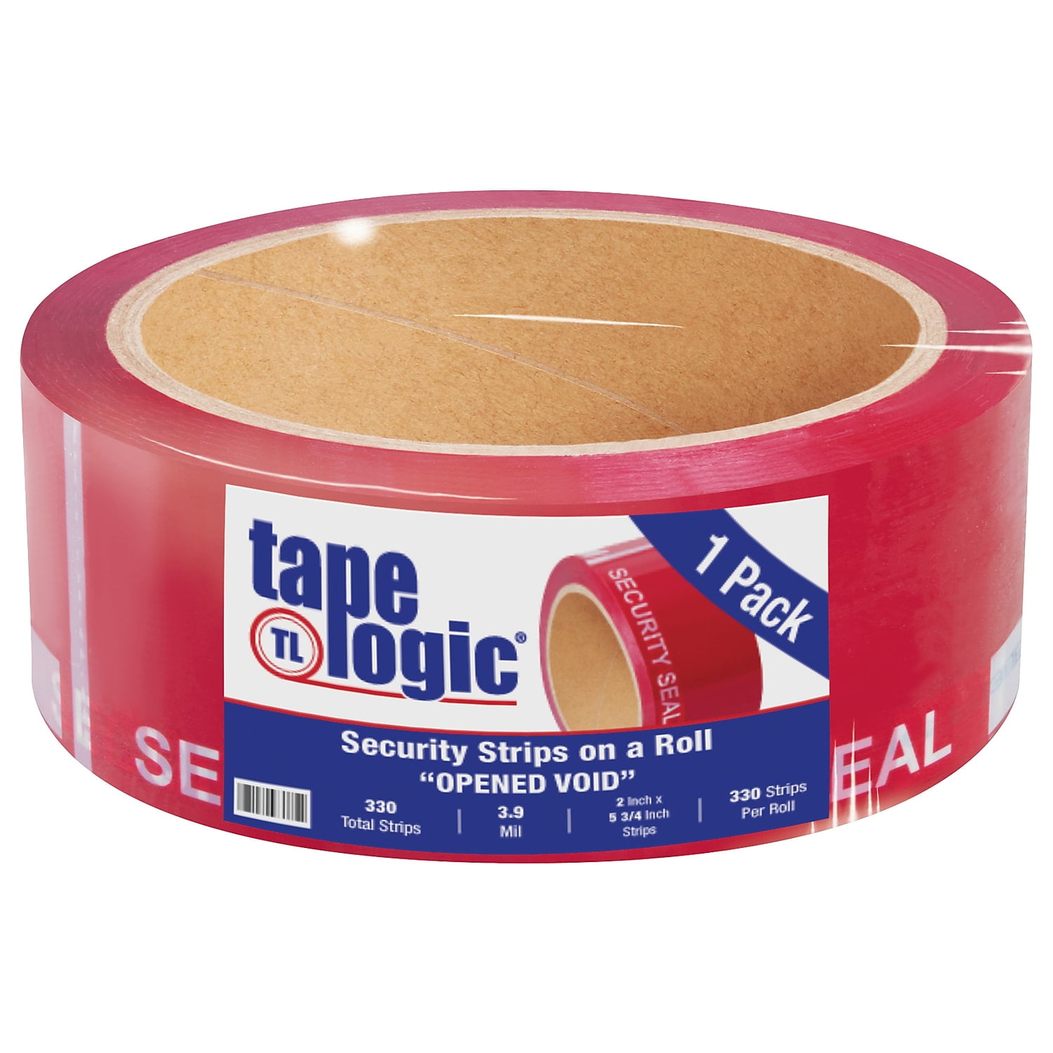 Tape Logic Security Strips on a Roll 3.9 Mil 2" x 5 3/4" Red 1/Case ...