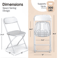 4 Pack Folding Plastic Chairs for Outdoor Weddings, Parties and Home ...