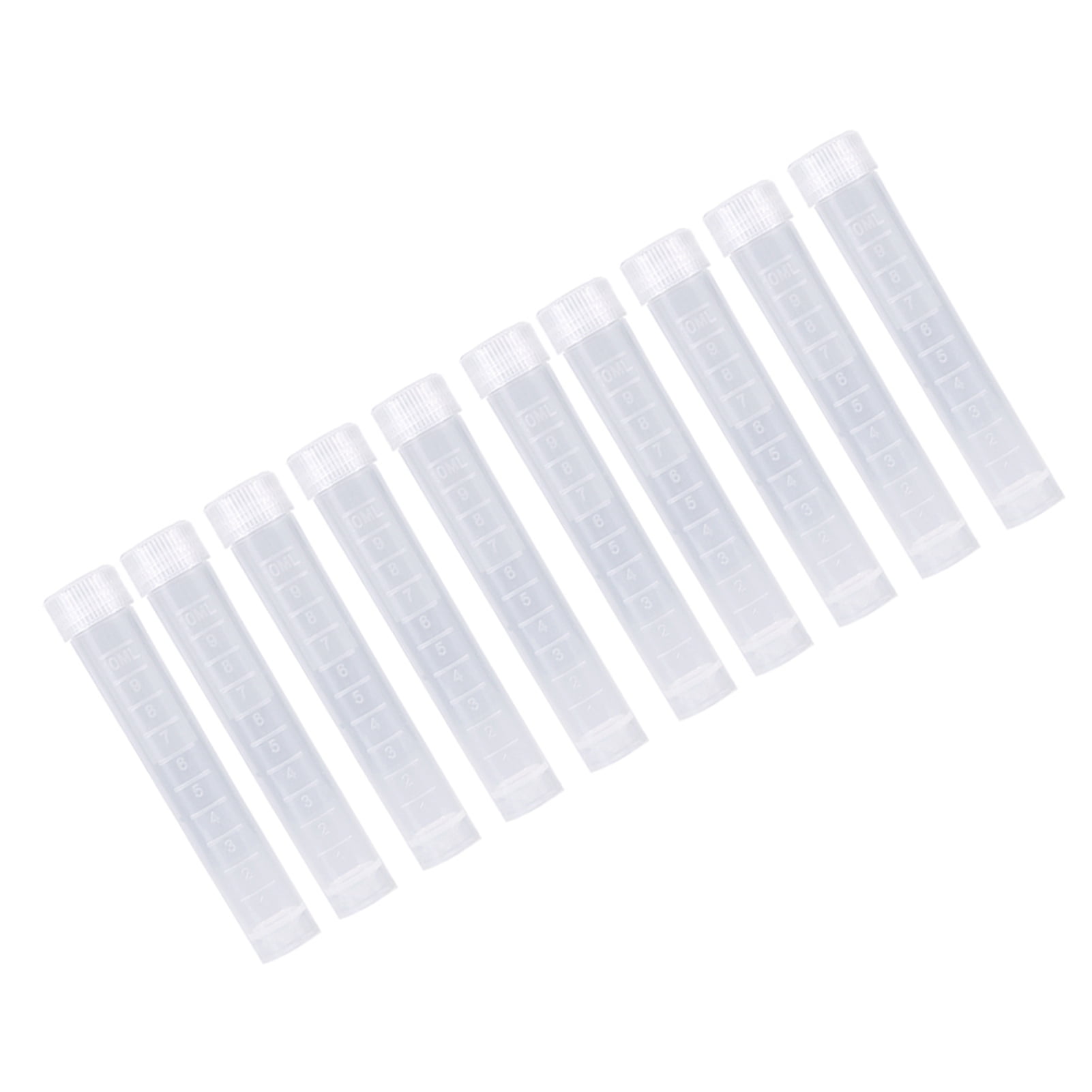 Lab Tube, White Plastic Vial, Vial Screw Frozen Test Tubes 10ml Plastic ...
