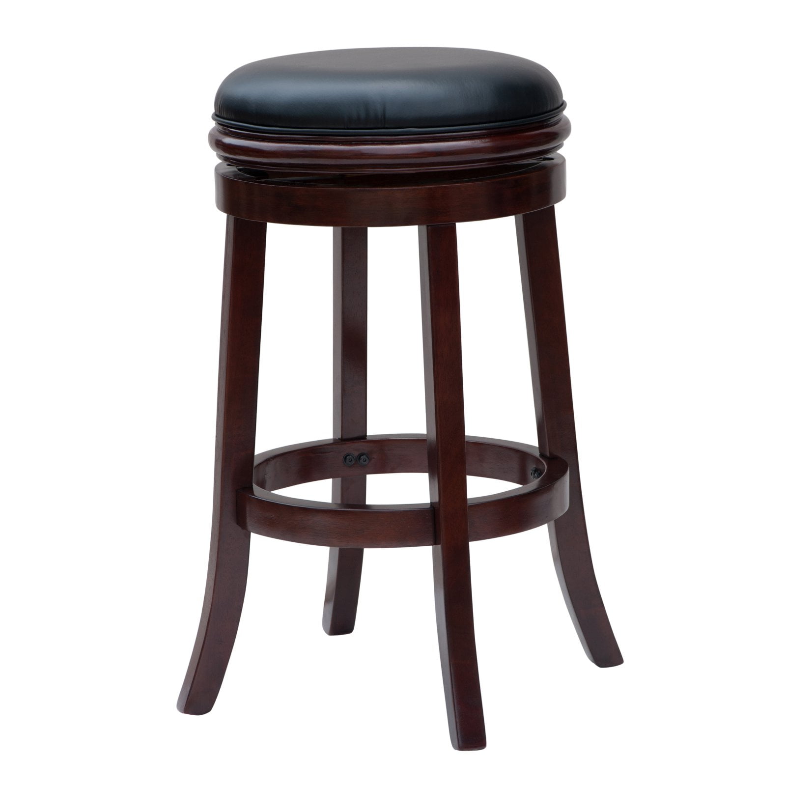 Boraam 29in. Backless Swivel Wood Bar Stool - Cherry Finish - Walmart.com