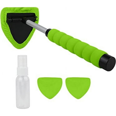 Dinfu Auto Windshield Cleaning Kit with Expandable Handle, 4 Reusable ...