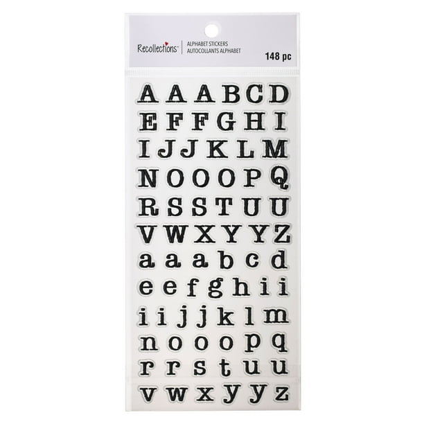 12 Pack: Black Typewriter Alphabet Stickers by Recollections™ - Walmart.com