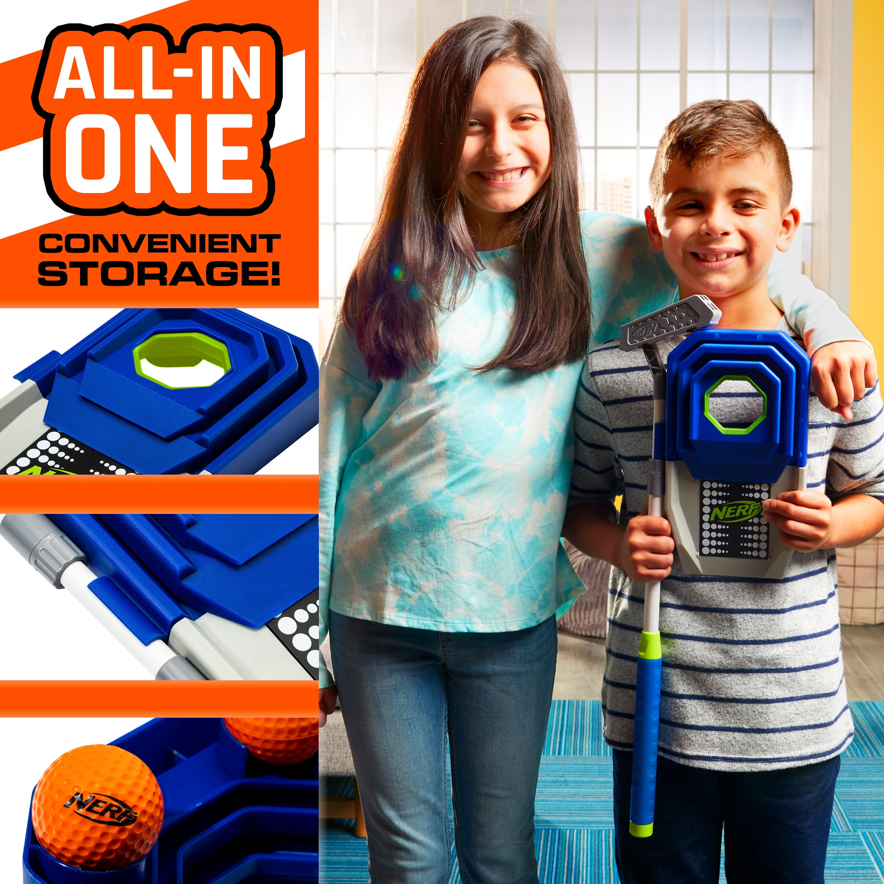 Buy Nerf Trick Shot Golf Set - Complete Indoor & Outdoor Putting Trick ...