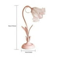 Floral Remote Control Iron and Glass Table Lamp with Flower-Shaped ...