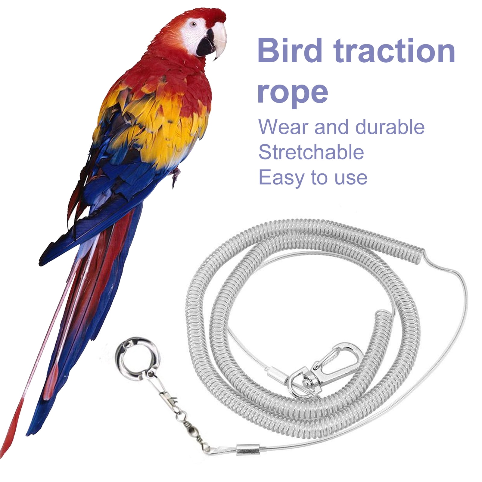 UDIYO Parrot Leash Easy to Use Stretchable Wear-resistant Elastic ...