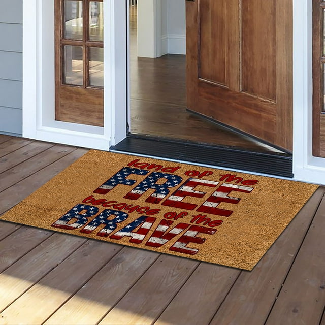 4th of July Doormat American Flag Stars Stripes Patriotic Doormats ...