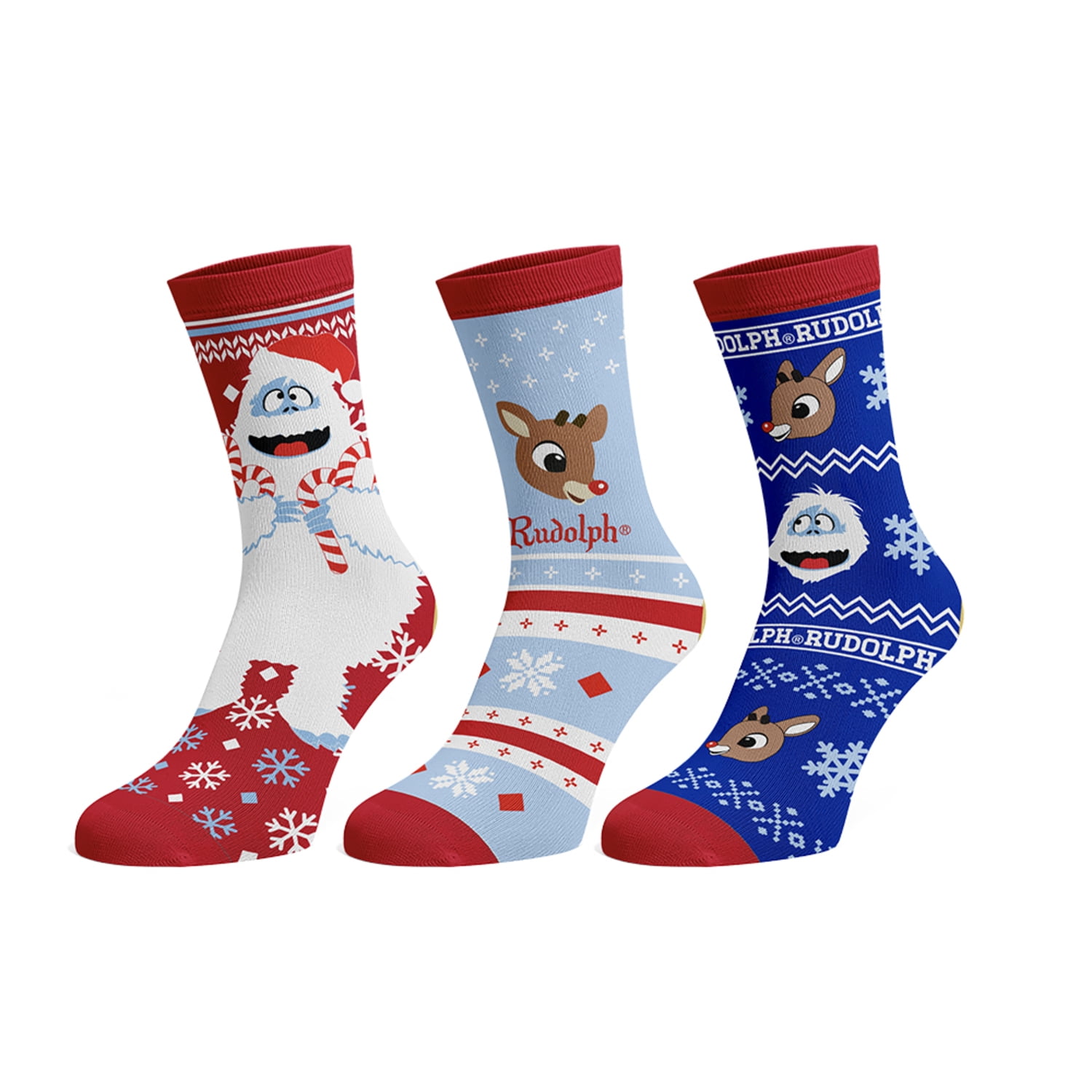 Click here for Bioworld Rudolph Bumble Jacquard 3 Pack Crew Socks prices