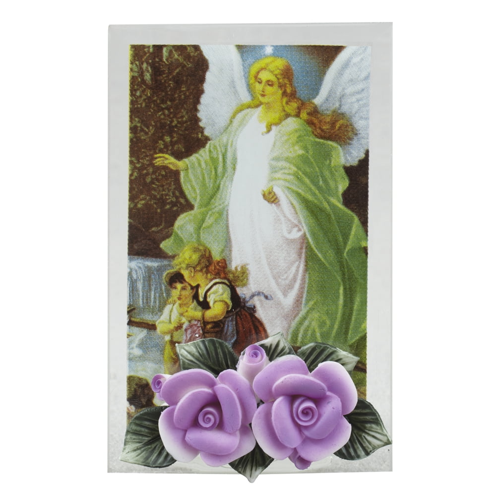 Santos Guardian Angel Rose Glass Votive Holder - Walmart.com - Walmart.com