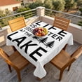 Black White Quote Tree Table Cloth 54x54in, Waterproof Square ...