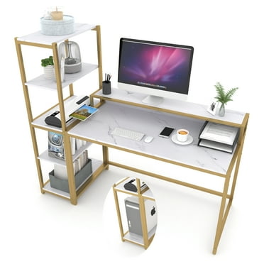 HomCom 52" Modern Multi-Level Computer Desk Home Office Study ...