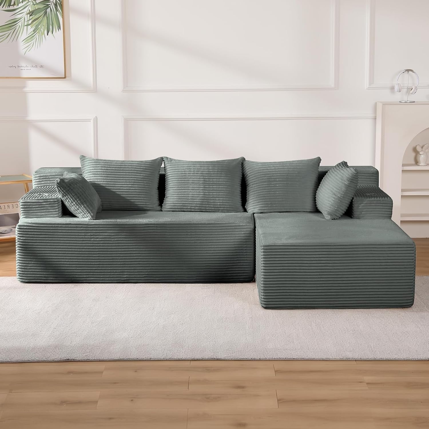 Click here for Gazhome Cloud Sectional Couch With L Shaped Chaise... prices