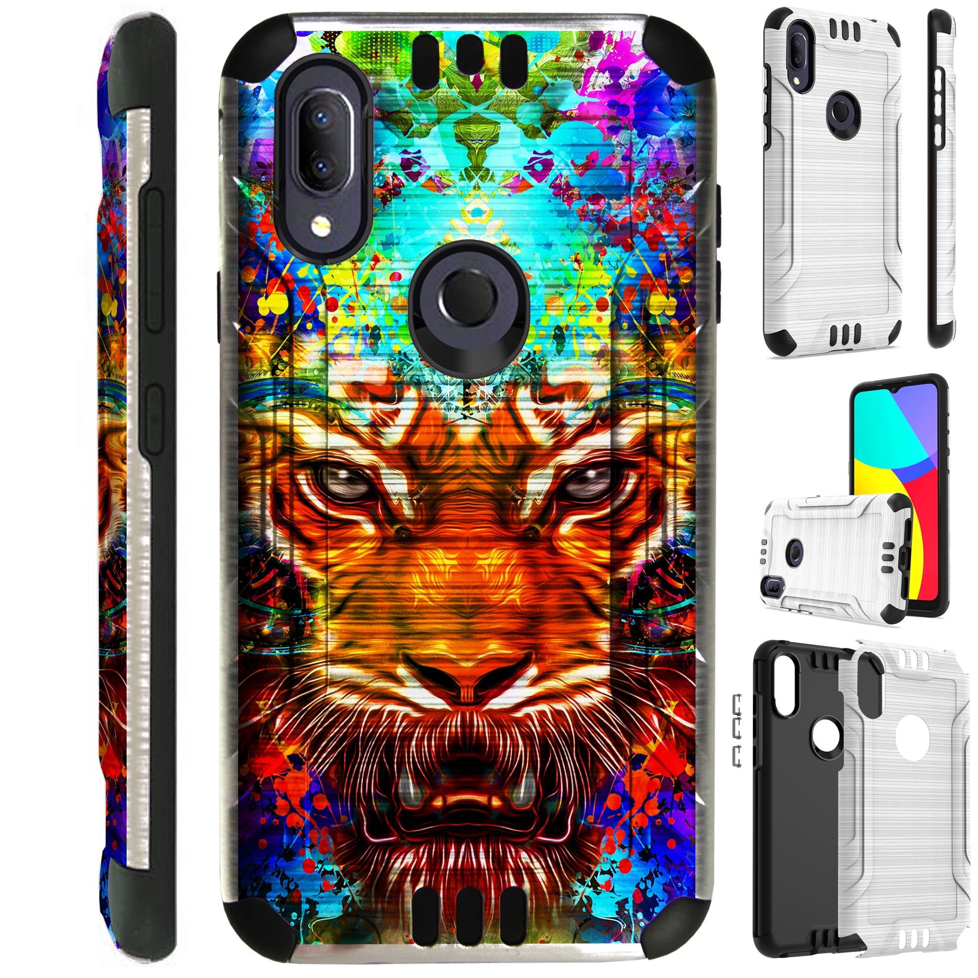 Compatible with Cricket Lumos | Alcatel Axel Brushed Metal Texture ...