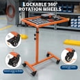 Adjustable Rolling Work Table with Wheels, 220LBS Heavy Duty Mobile ...