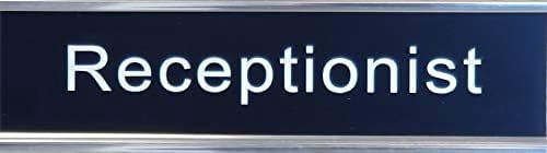Receptionist Sign | Desk, Wall, Name Plate | Choose Style [2Hx8l ...
