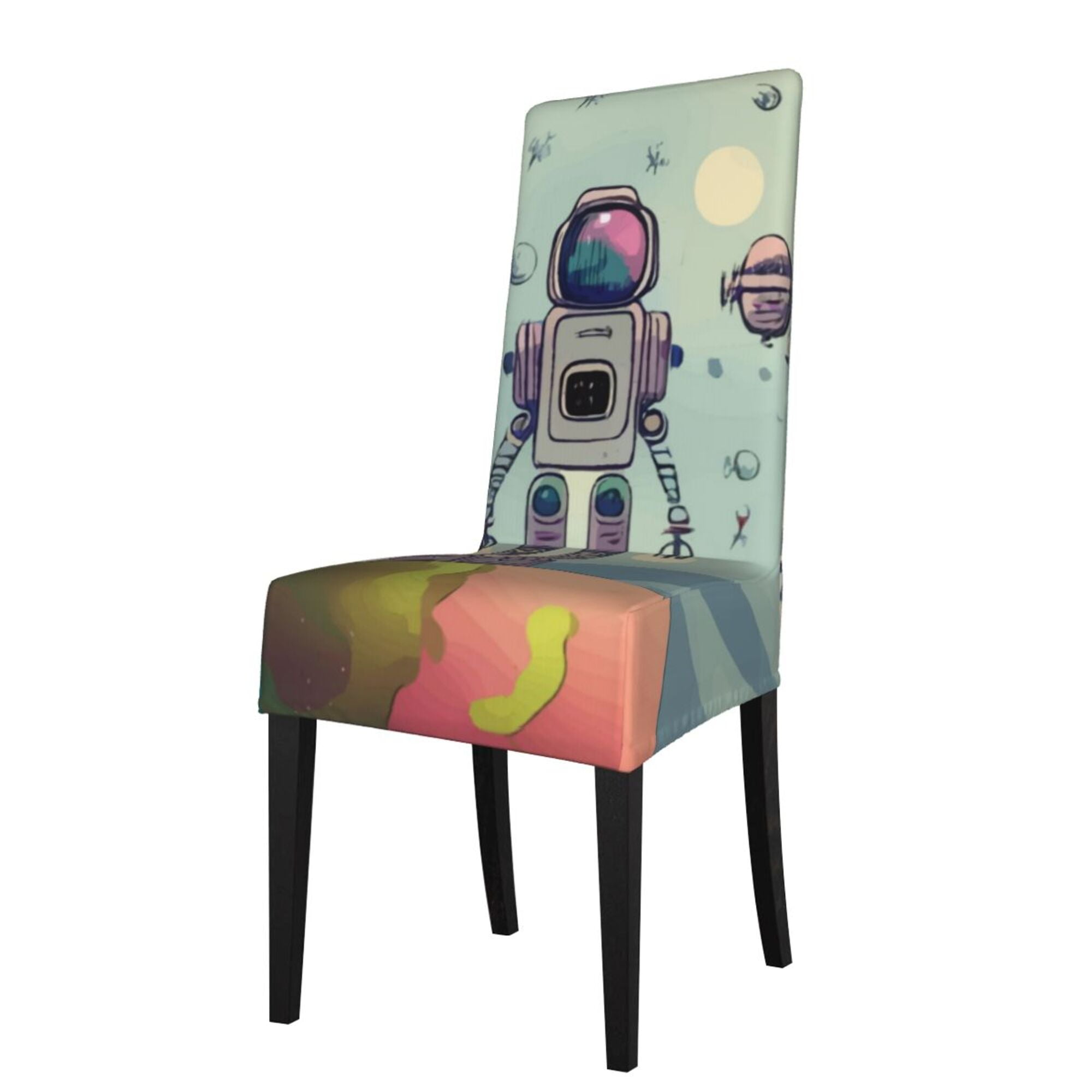 ZICANCN Spaceman Astronaut Robot Chair Protectors Seat Covers , Dining ...