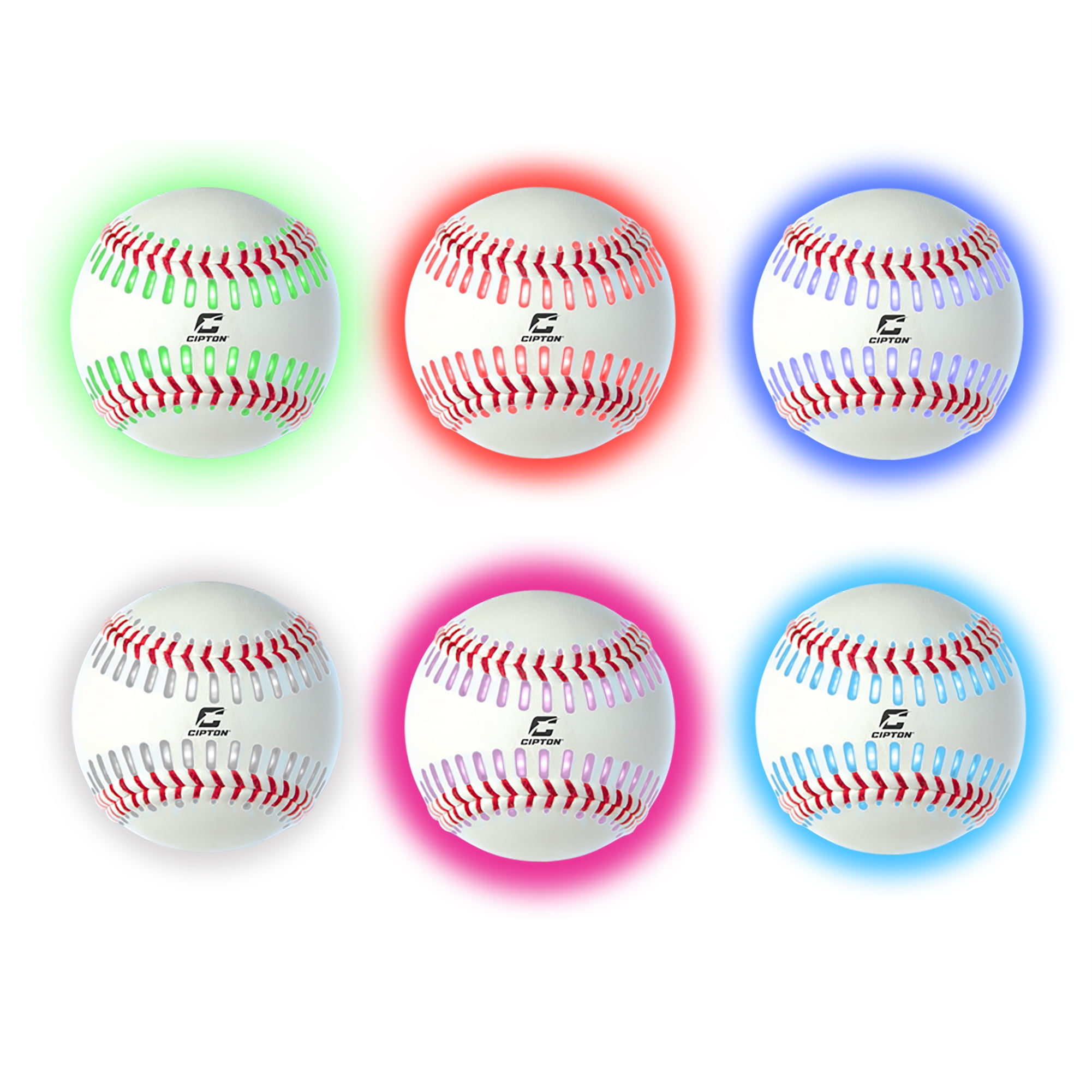 Cipton Illuminated LED 6 Color Changing Baseball for Night-Time Play ...