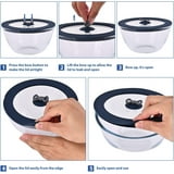 2 Pack Universal Cookware Glass Bowl Lid Silicone Glass Storage Cover ...