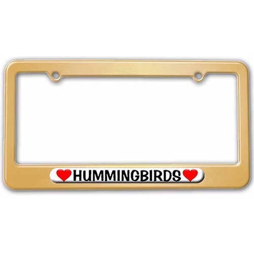 Hummingbirds Love with Hearts License Plate Frame - Walmart.com