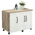 Bowery Hill Contemporary Engineered Wood Sewing Craft Table in Soft ...