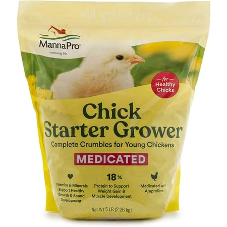 Manna Pro Chick Starter | Medicated Chick Feed Formulated with ...