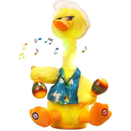 HHHC Dancing Duck Toys, Talking&Sings Duck Plush Toy,Mimicking Repeats ...
