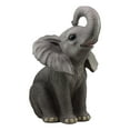 Ebros Home Figurines: Ruby The Elephant Sitting Pretty Large Statue, 17 ...
