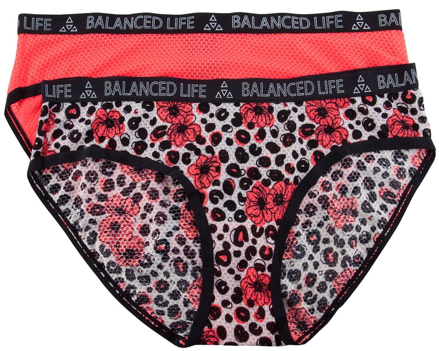 Balanced Tech Womens Printed Micro Mesh Bikini Panty 2 Pack