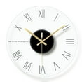 12Inch Nordic Glass Wall Clock Silent Modern Transparent Clocks Wall ...