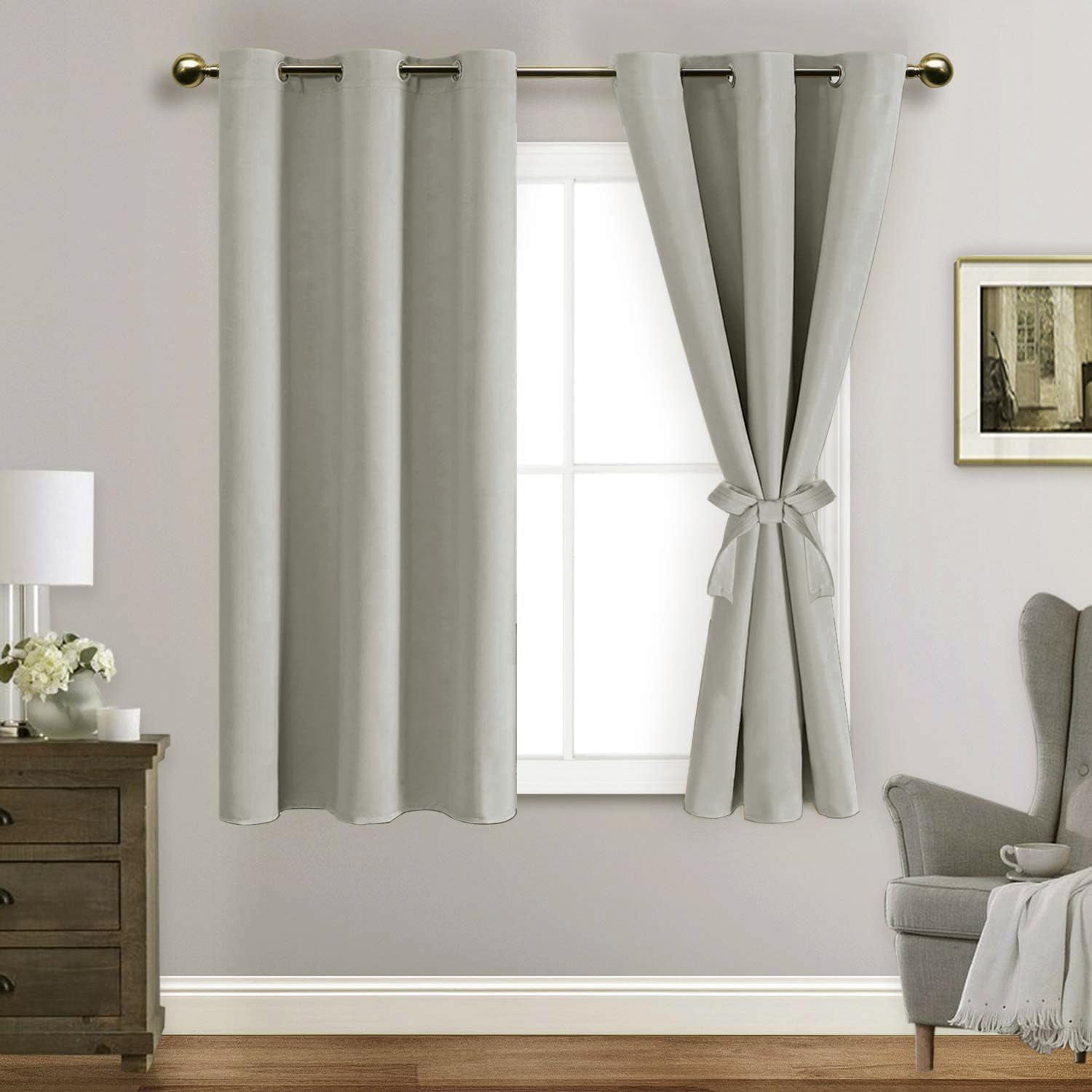 Click here for Siabc-Blackout Curtains With Tiebacks For Bedroom... prices