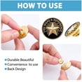 12Pcs Flat Round with Star Pattern & Word You Make A Differnece Enamel ...