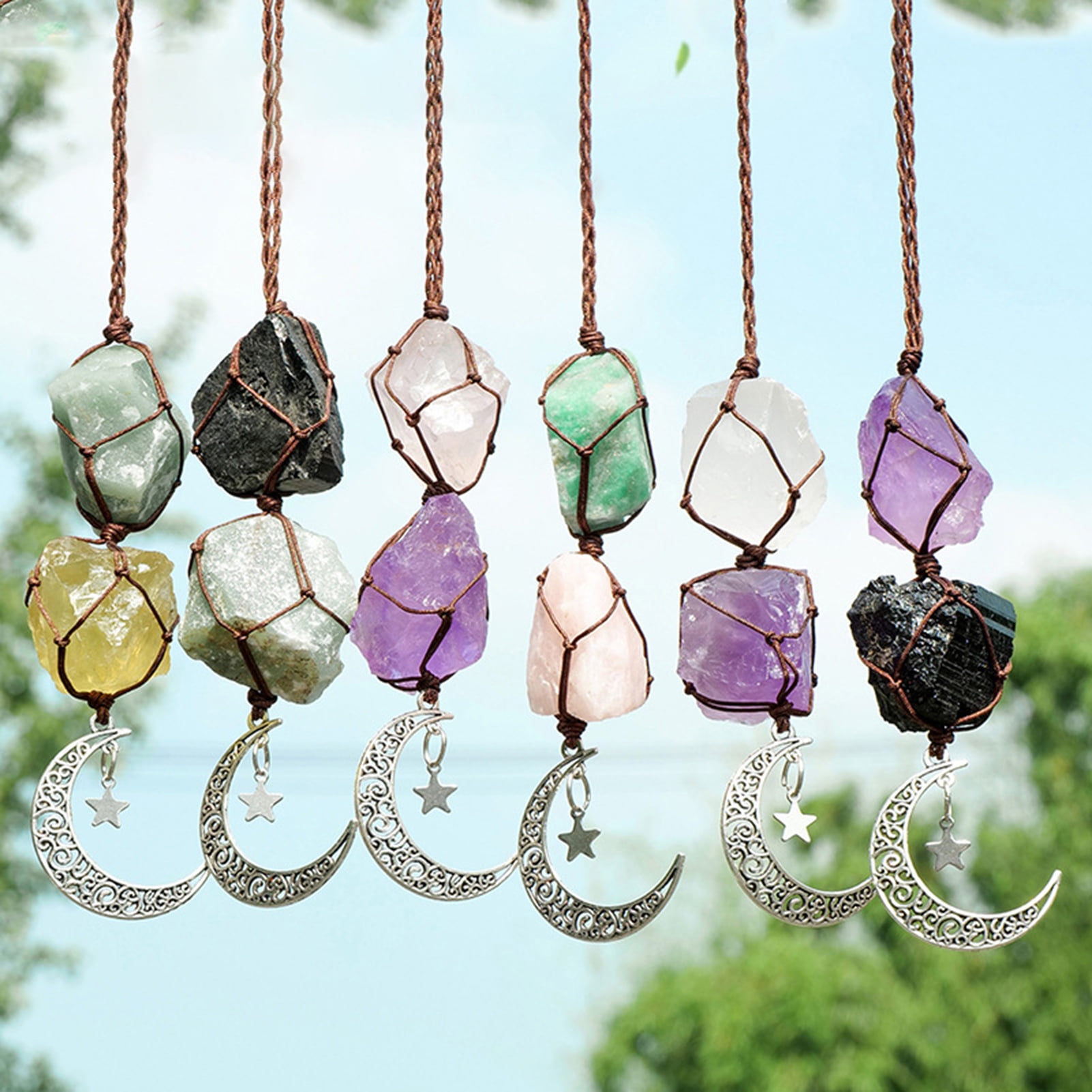 Handmade Faux Crystal Hanging Pendant - Easy to Hang - Car Rear View ...