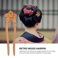 BESTYASH Vintage Wooden Hairpin in Light Brown, Hair Clip Accessory for ...