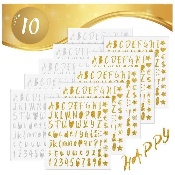 Gold Letter Stickers